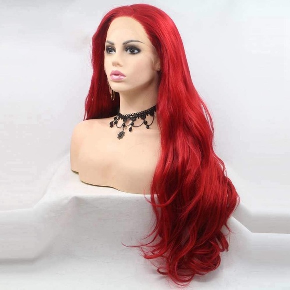 FASHIONDEITYSHAIR | Hair | 22 Red Body Wavy Lace Front Wig New | Poshmark